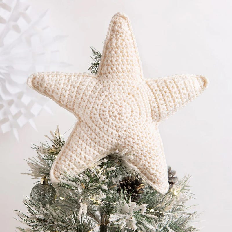 Knitted Tree Topper - Etsy UK