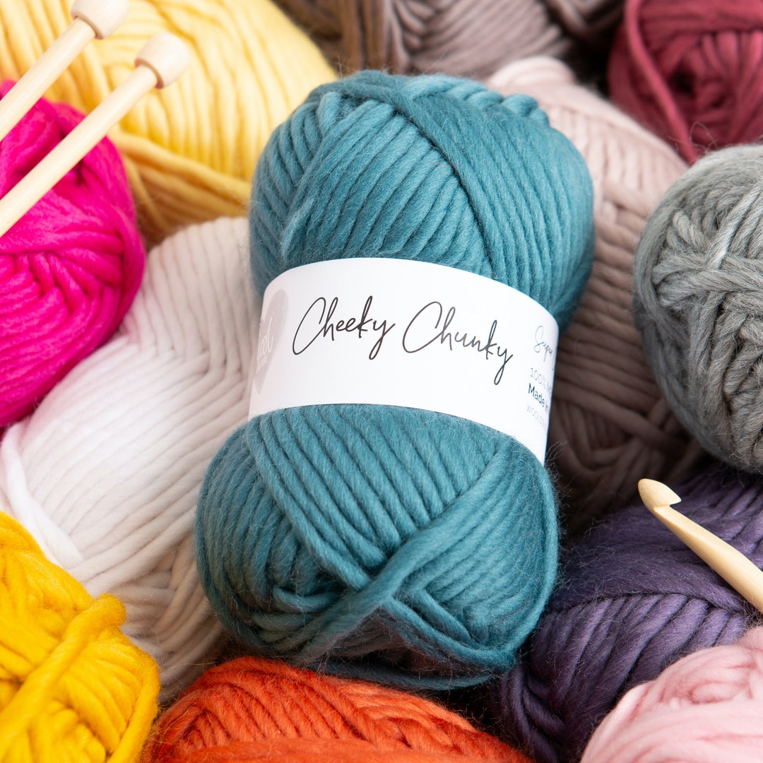 Super Chunky Yarn. Super Bulky Wool 100g Ball. 100% Pure Merino Wool ...