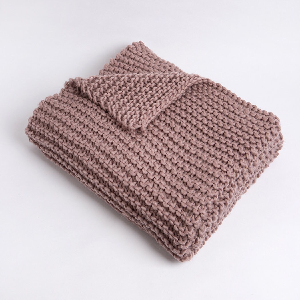 Nyssa Blanket Knitting Kit. Chunky Throw Knit Kit. Beginners Knitting ...