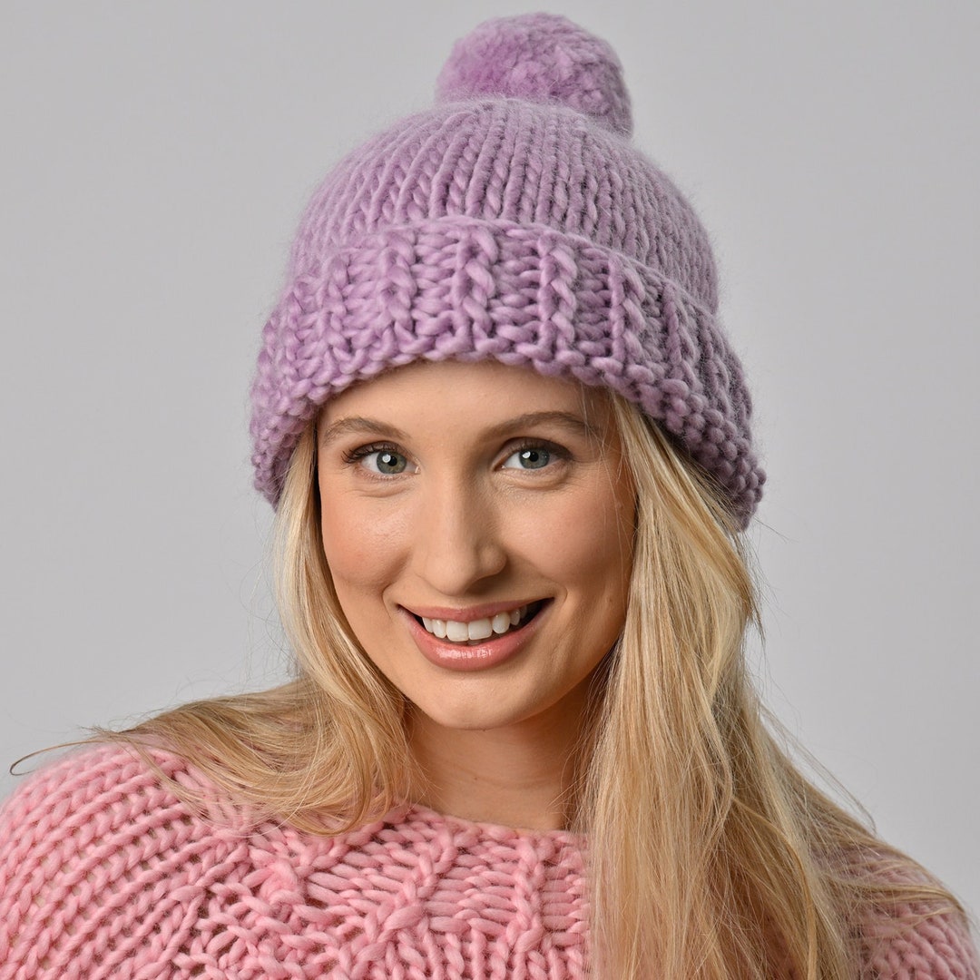 Kit per realizzare un berretto con pompon: facile fai da te in lana ...