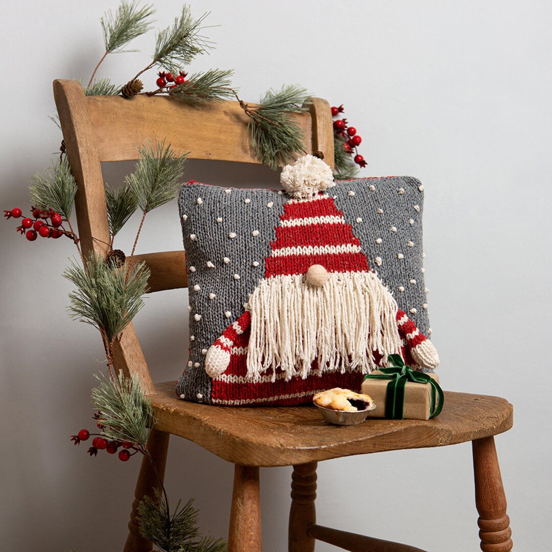 Christmas Gonk Cushion Knitting Kit | Intermediate Knitting Kit ...