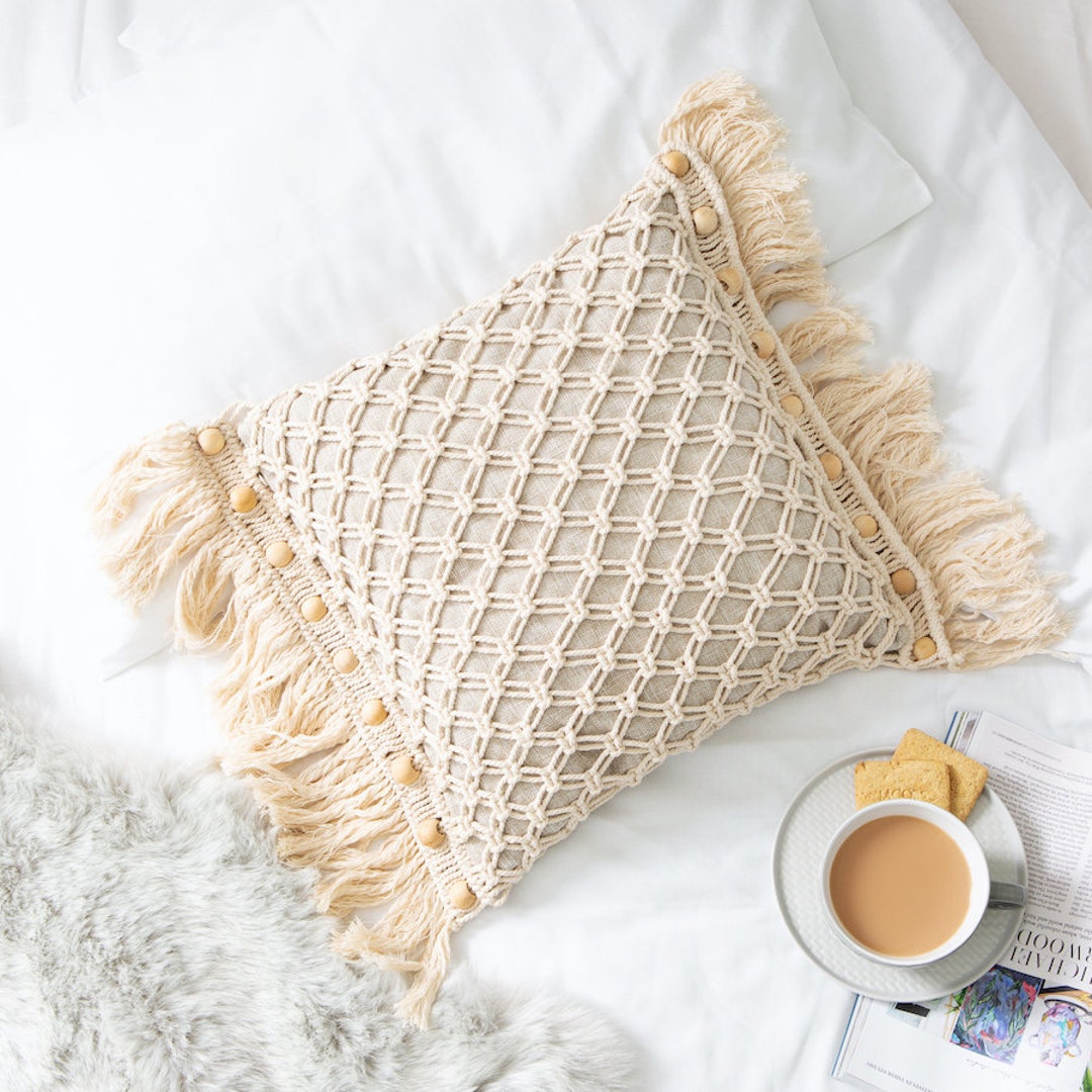 Macrame Cushion Cover DIY. Make Your Own Cushion Intermediate Levels ...
