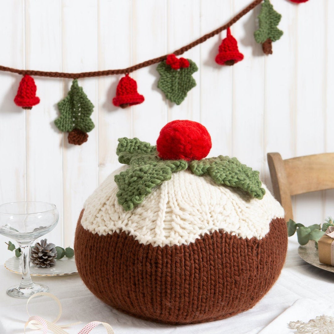 Christmas Pudding and Garland Knitting Kit. Christmas Knitting Kit ...
