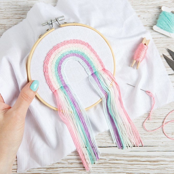 Rainbow Embroidery - Etsy UK