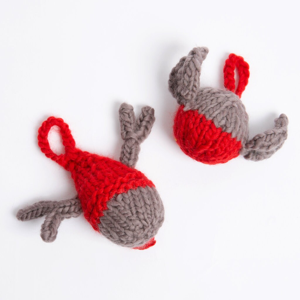 Reindeer and Robin Baubles Knitting Kit. Christmas Knitting - Etsy UK