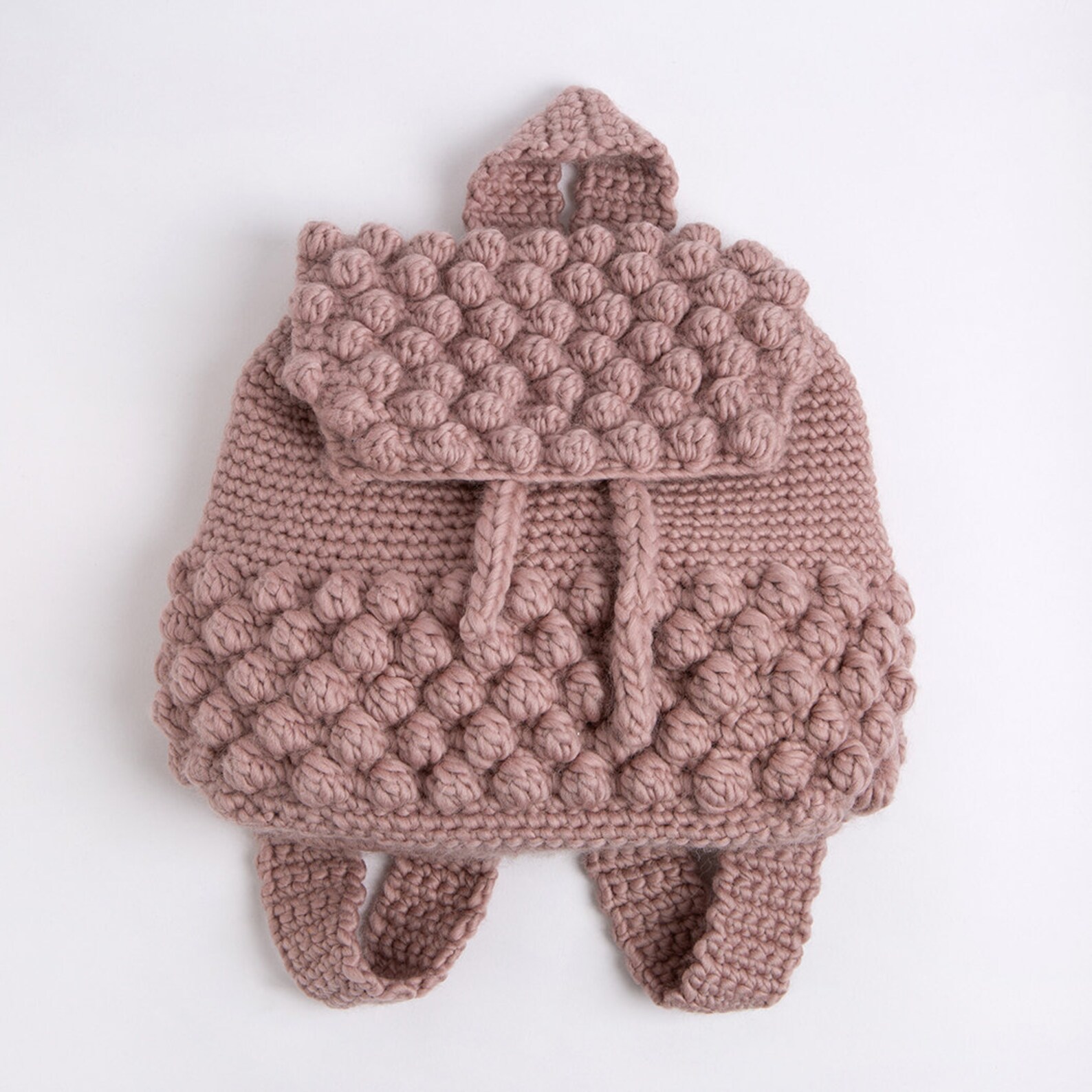 Rucksack Bag Crochet Kit | Bobble Backpack Merino Bag | Easy Crochet ...