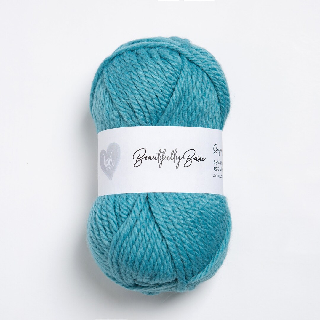 Lagoon Blue Super Chunky Yarn. Beautifully Basic Yarn by Wool - Etsy