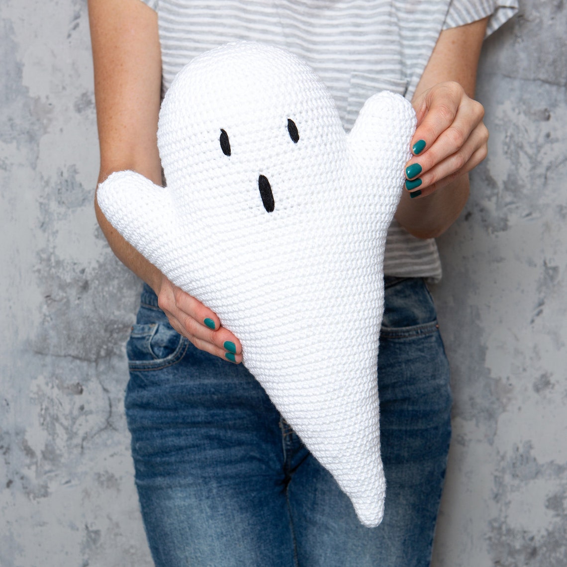 Halloween Cotton Ghost Crochet Kit. Ghost Cuddly Toy. Halloween ...