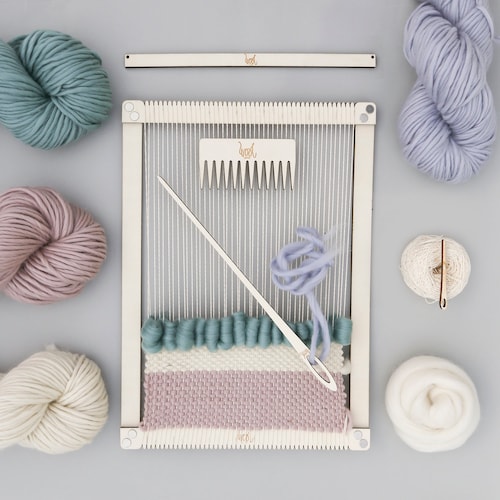 Small Woven Tapestry in an Old Elaborate Wooden Frame Needlepoint Art ...