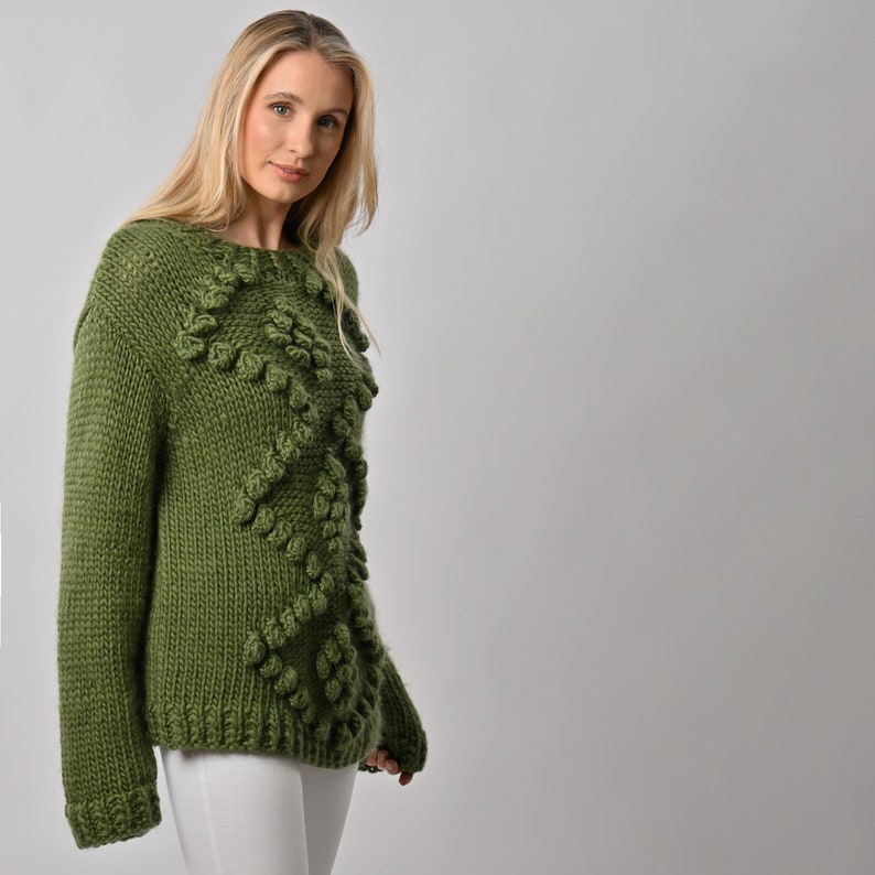 Bobble Jumper Knitting Kit | Chunky Knit Jumper | Intermediate Level ...