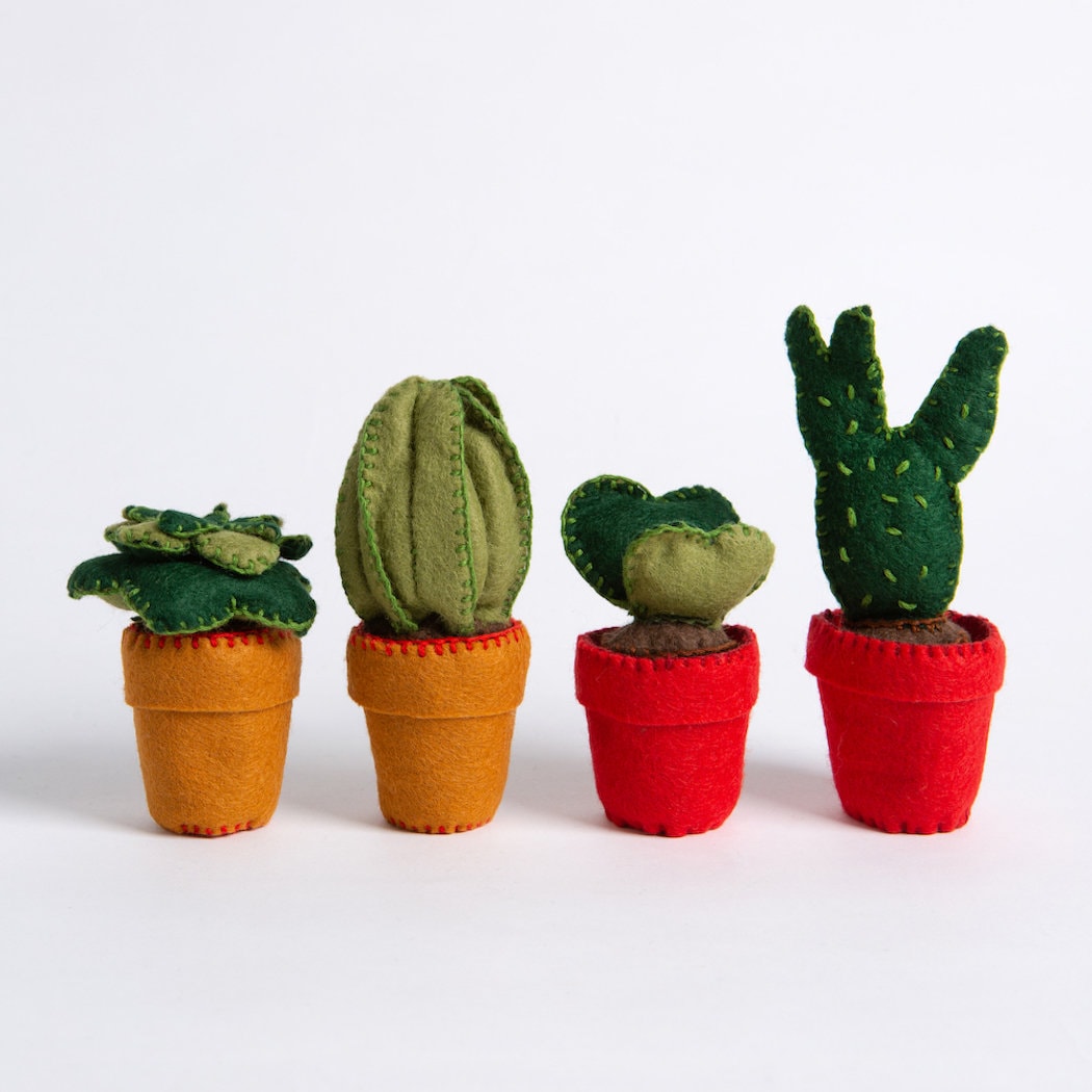 DIY Felt Cactus Set. Easy Care Plants. Simple Felt Pattern. Pattern ...
