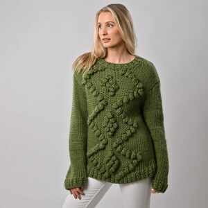 Bobble Jumper Knitting Kit | Chunky Knit Jumper | Intermediate Level ...