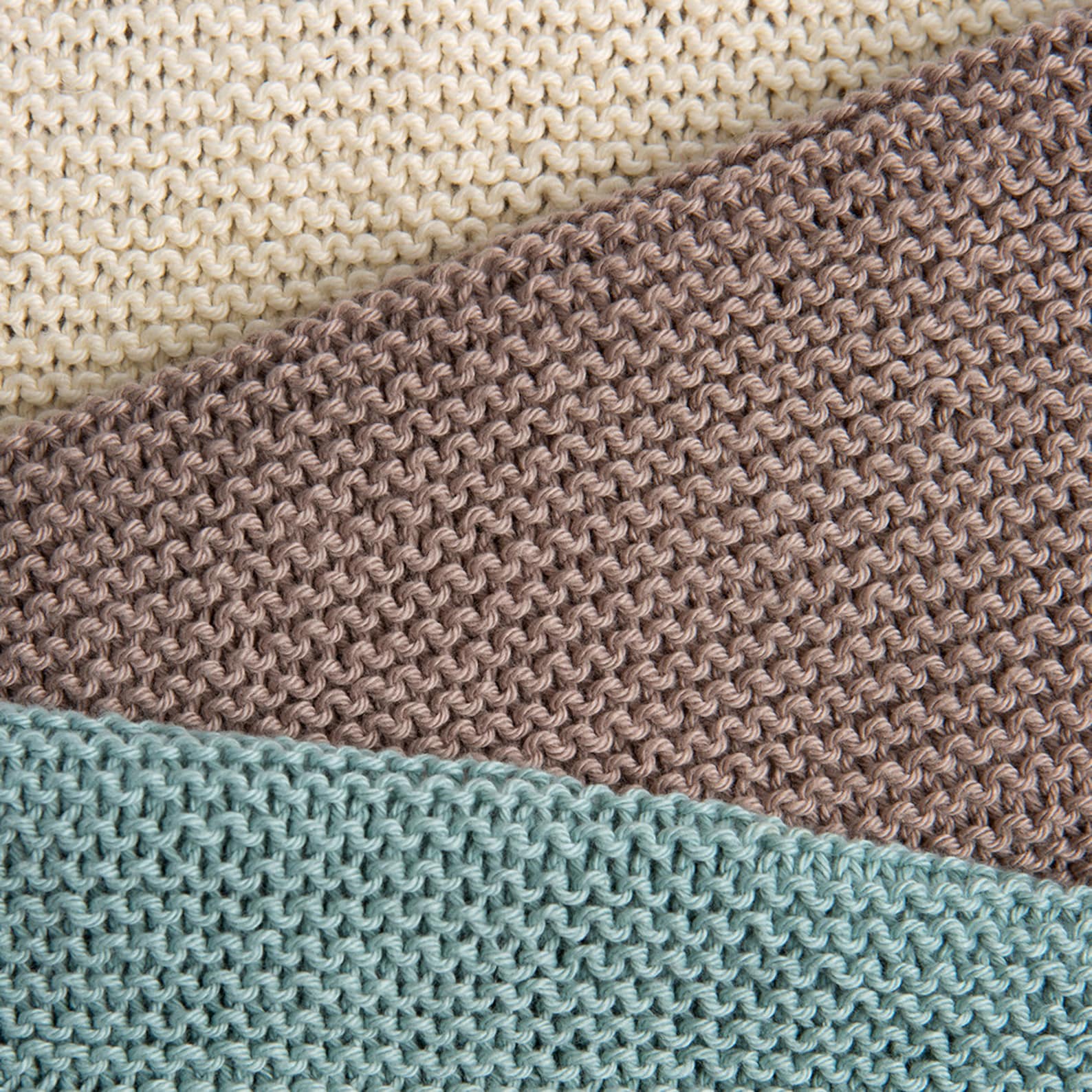 Willow Blanket Knitting Kit. Beginners Knit Blanket Throw. Striped ...