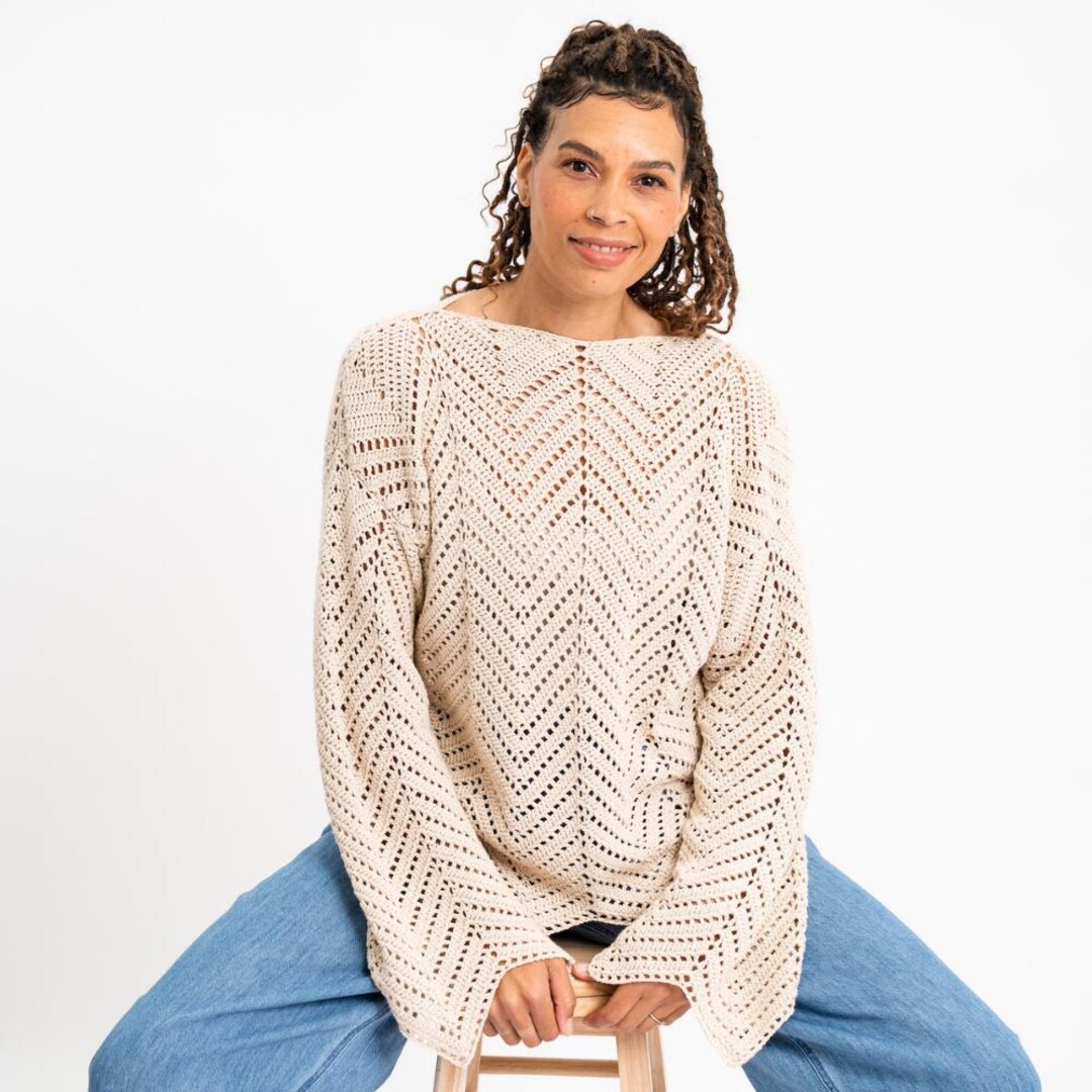 Chevron Jumper Easy Crochet Kit - Etsy