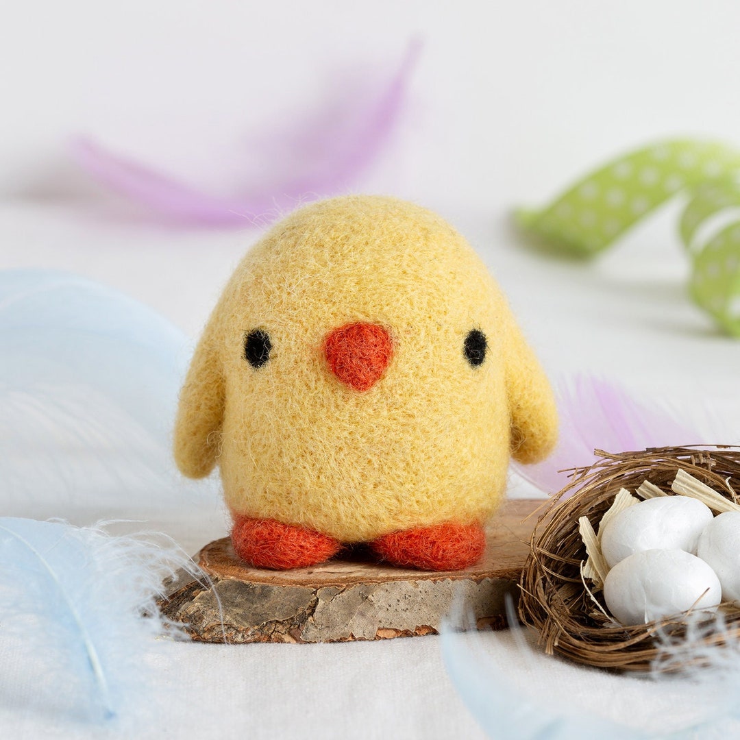 Chick Needle Felting Kit | Easy Chicken Farmyard Needle Felting Pattern ...