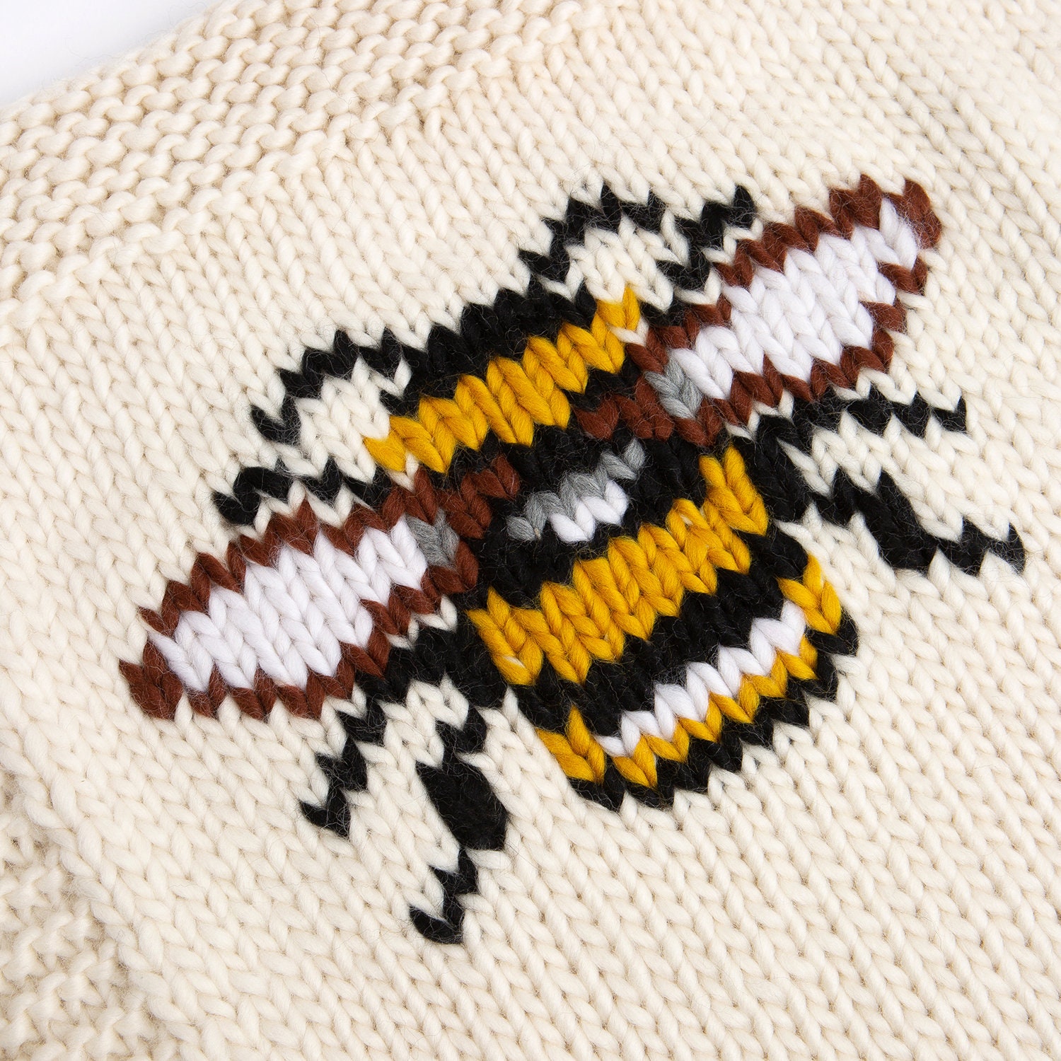 Bee Blanket Easy Knitting Kit | Bumble Bee Homeware Gift | DIY Blanket ...