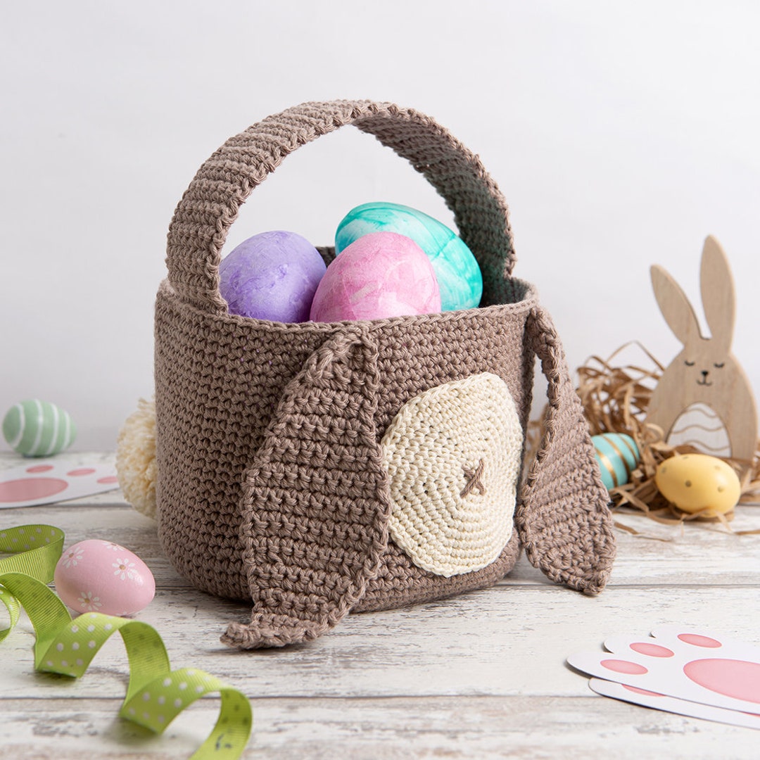 Easter Bunny Bag Crochet Kit. Easy Craft. Easter Egg Hunt Basket DIY ...