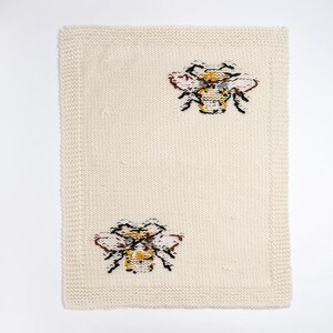 Bee Blanket Easy Knitting Kit | Bumble Bee Homeware Gift | DIY Blanket ...
