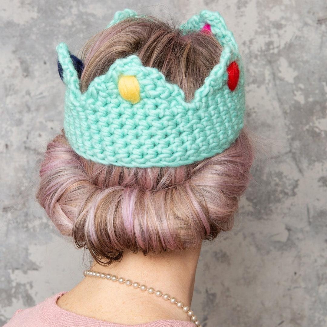Crown Crochet Kit. Princess Queen King Coronation Birthday Fancy Dress ...