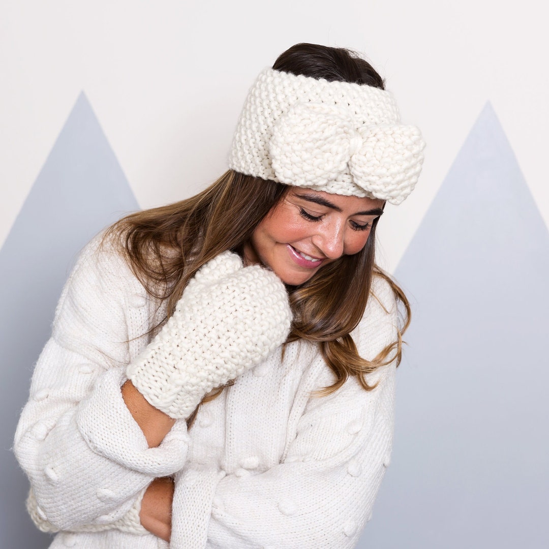 Headband Knitting Kit. Ada Hat and Mittens Knit Kit. Easy Headband and ...