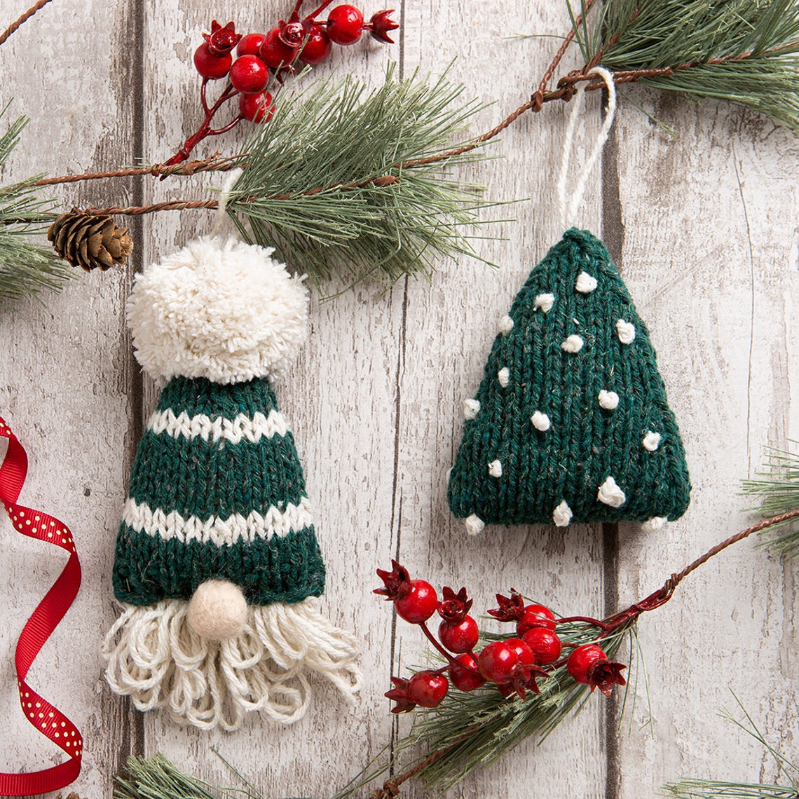 Oh Christmas Tree and Gonk Bauble Duo Knitting Kit | Easy Knit Kit ...