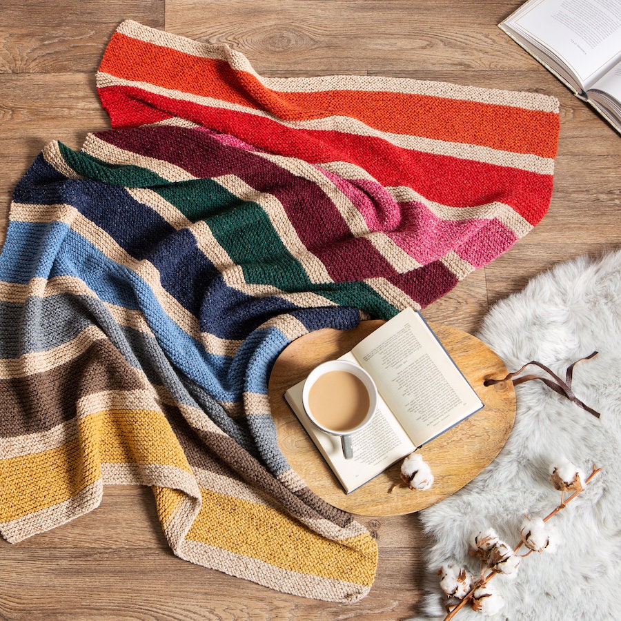 Blanket Knitting Kit. Beginners Knit Kit. Learn to Knit. Easy - Etsy UK