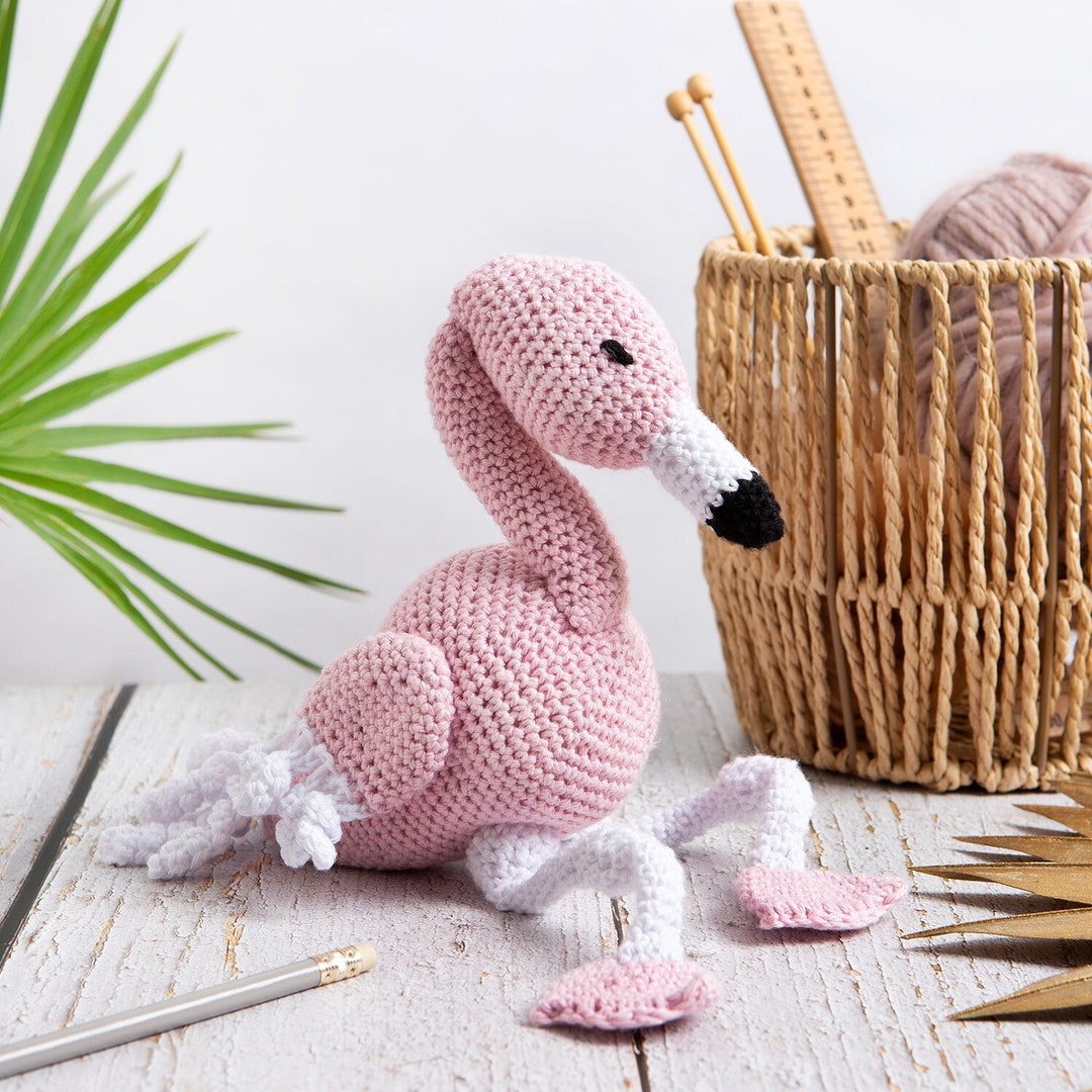 Flamingo Easy Crochet Kit | Cotton Toy Freya | Safari Nursery ...