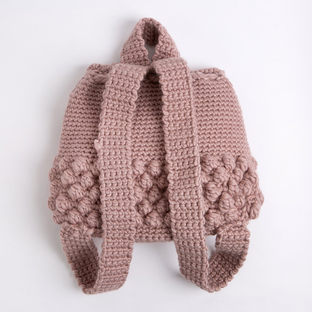 Rucksack Bag Crochet Kit | Bobble Backpack Merino Bag | Easy Crochet ...
