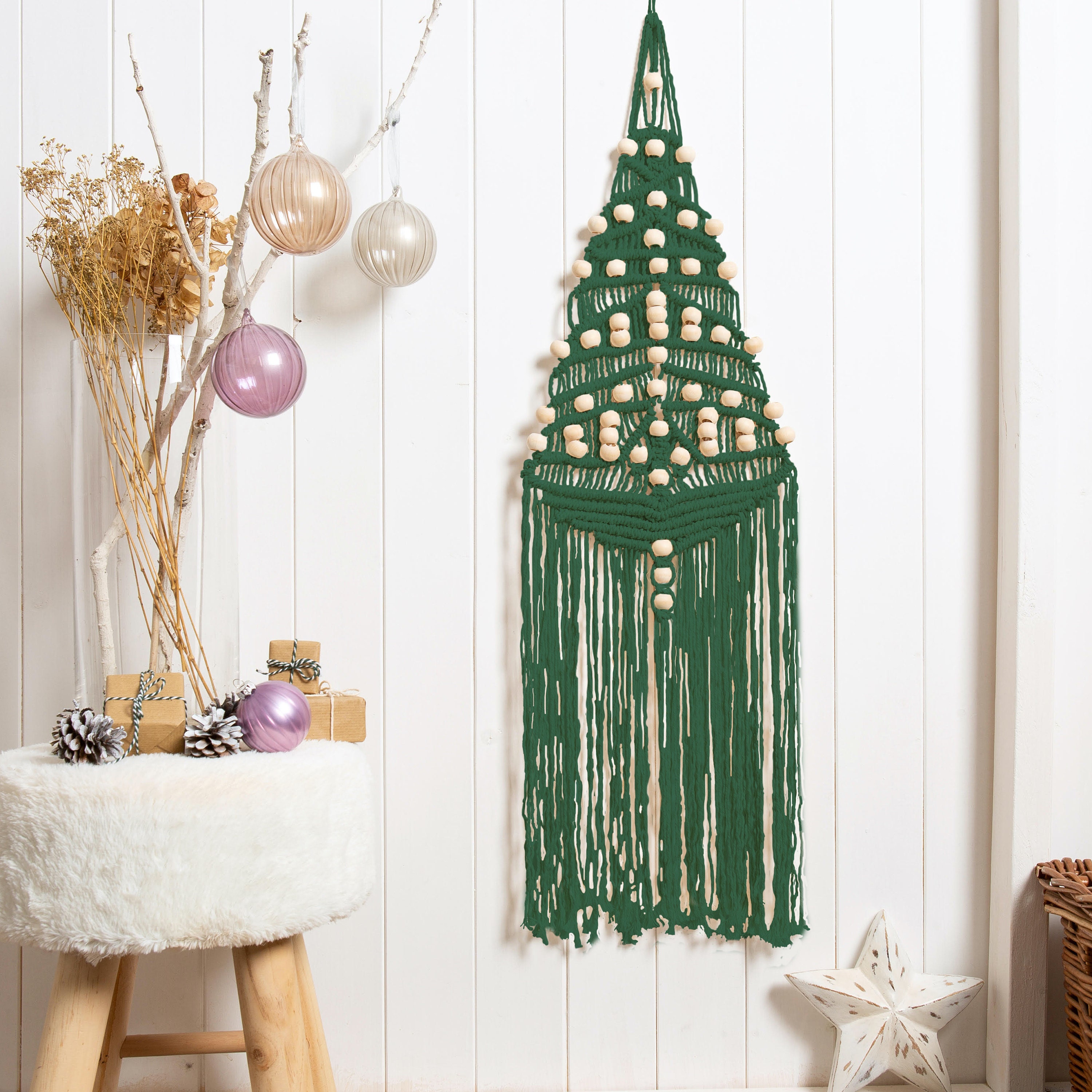 Macrame Christmas Tree Craft Kit by Wool Couture. | Etsy