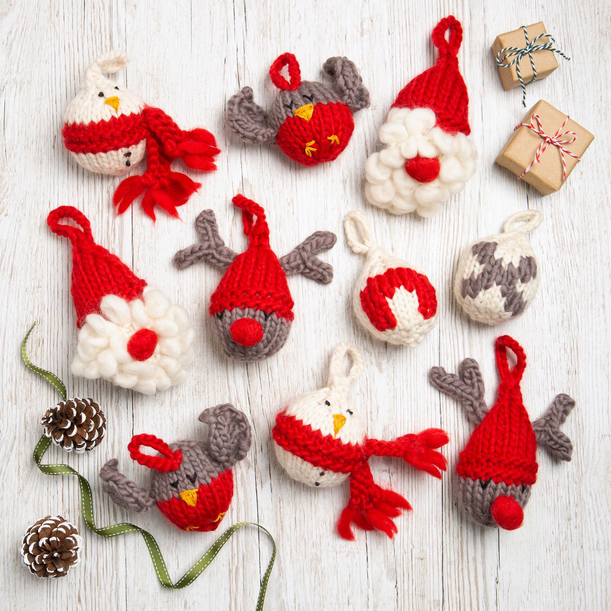 Knitted Christmas Baubles Kit. Intermediate Level Christmas Knitting ...