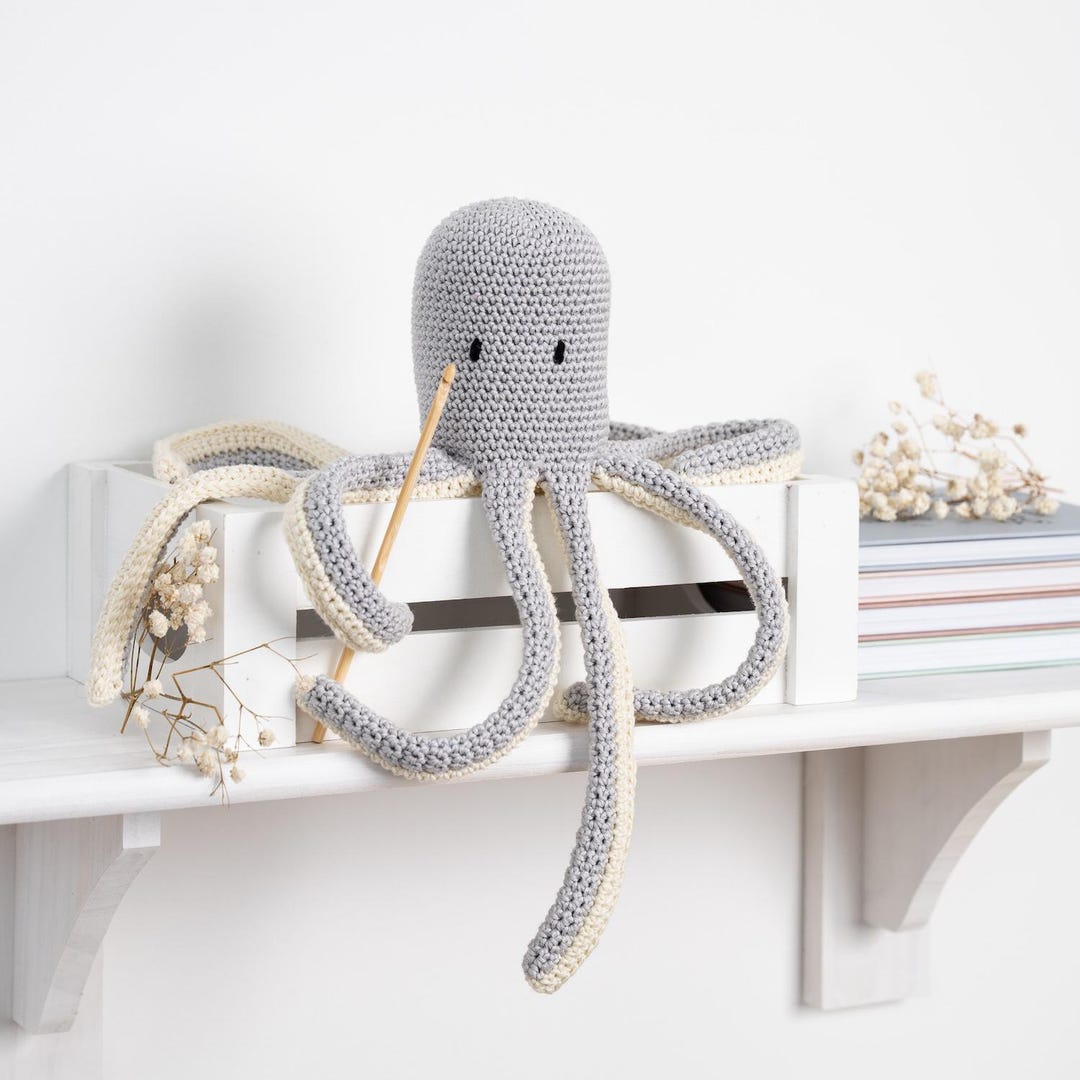 Aria the Octopus | Intermediate Crochet Kit | Sealife Nursery DIY Make ...