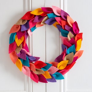 Spring Wreath Felt Craft Kit. Beginner Felt Craft. Springtime Craft Kit ...