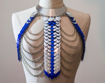 Chainmail & Scale mail Top with Shoulder Armor Costume | Etsy