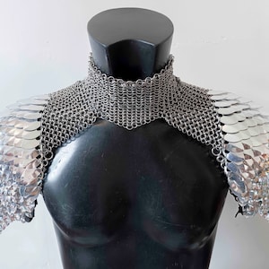 Made to Order: Scale Mail Shoulder Armor Pauldrons With Chainmail ...