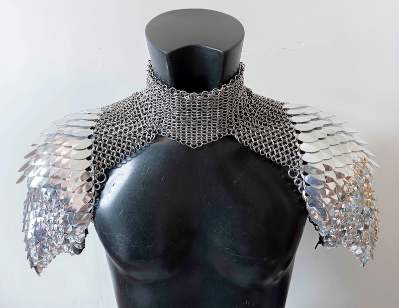 Made to Order: Scale Mail Shoulder Armor Pauldrons With Chainmail ...