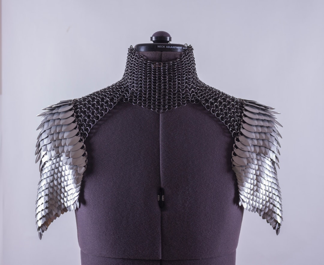 Made to Order: Scale Mail Shoulder Armor Pauldrons With Chainmail ...
