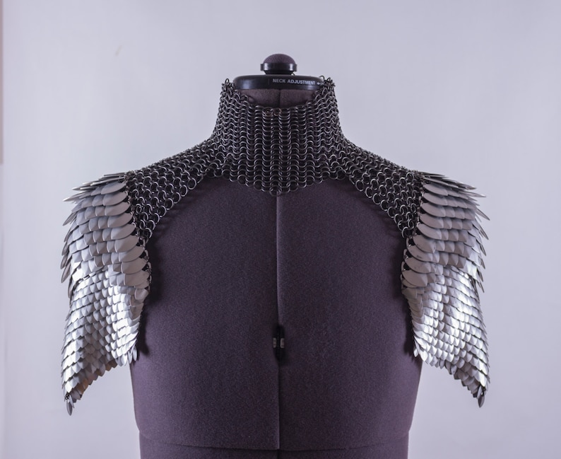 Made to Order: Scale Mail Shoulder Armor Pauldrons With Chainmail ...