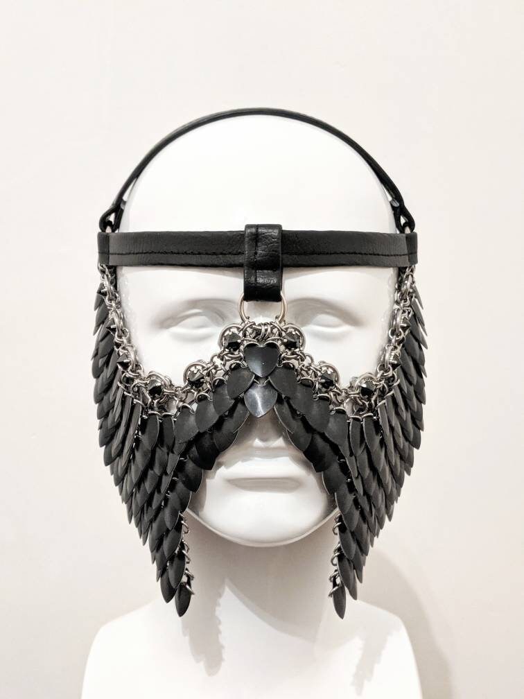 Scalemail Mask With Cubic Zirconia Stones - Etsy