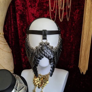 Scalemail Mask With Cubic Zirconia Stones - Etsy