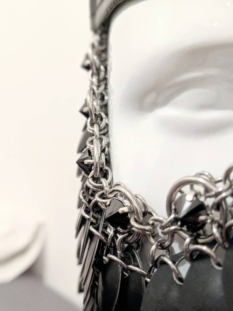 Scalemail Mask With Cubic Zirconia Stones - Etsy