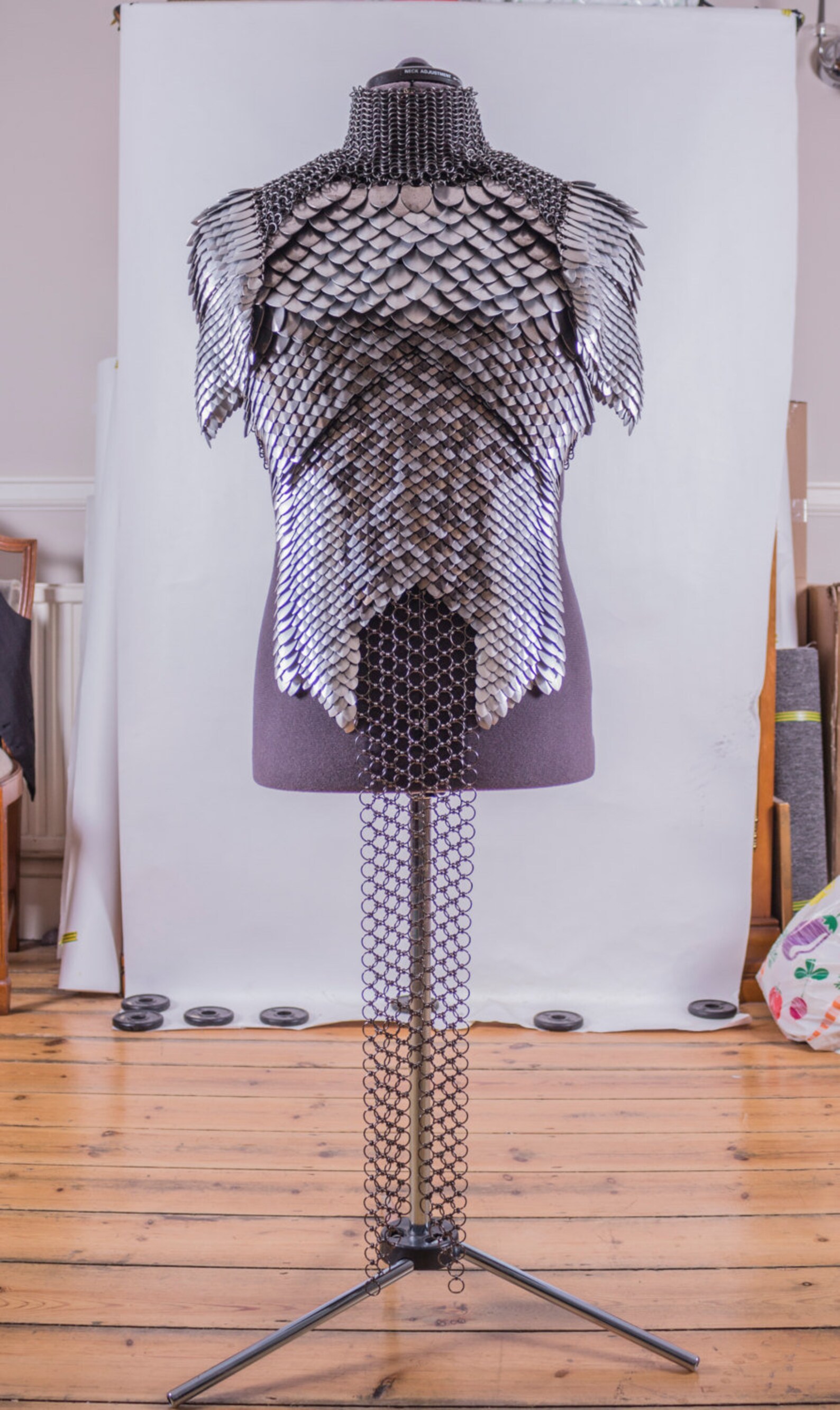 Chainmail & Scale Mail Top With Shoulder Armor Costume - Etsy UK