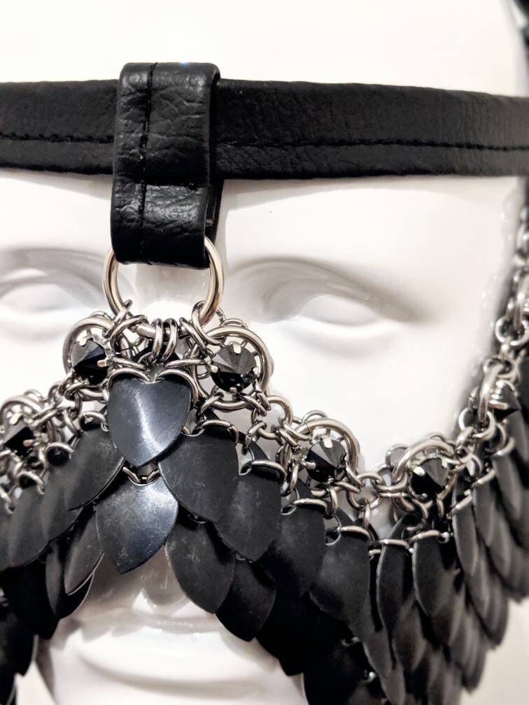 Scalemail Mask With Cubic Zirconia Stones - Etsy