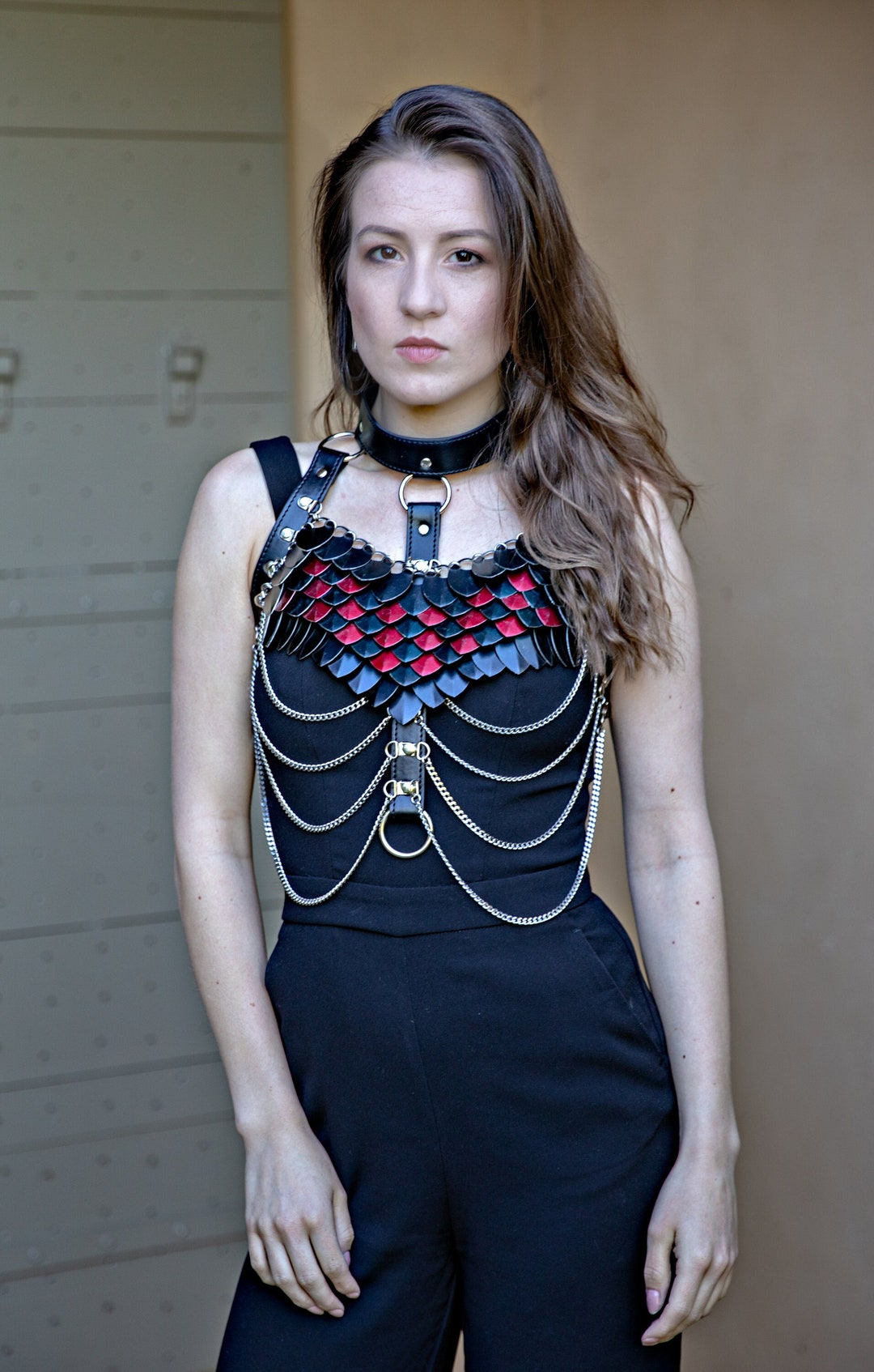 BDSM Harness | Dragon Scale Chest Harness | Fetish Harness - Etsy