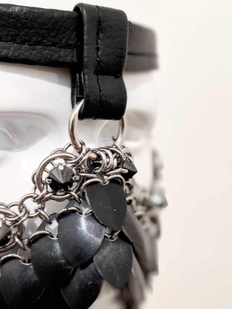Scalemail Mask With Cubic Zirconia Stones - Etsy