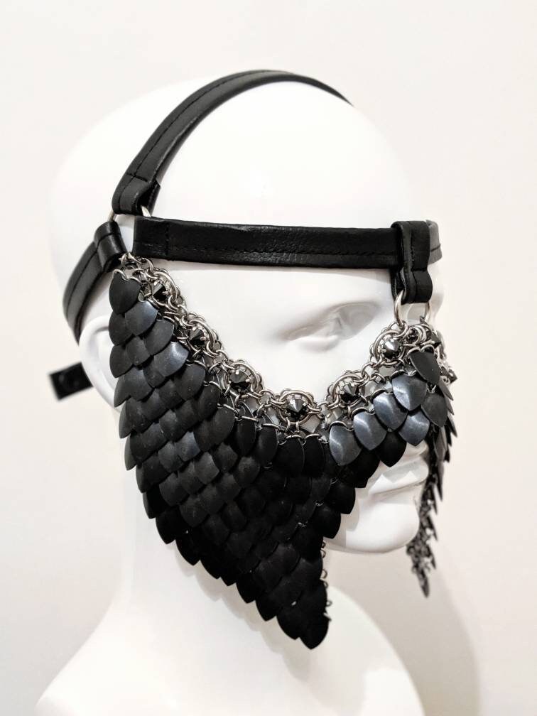 Scalemail Mask With Cubic Zirconia Stones - Etsy