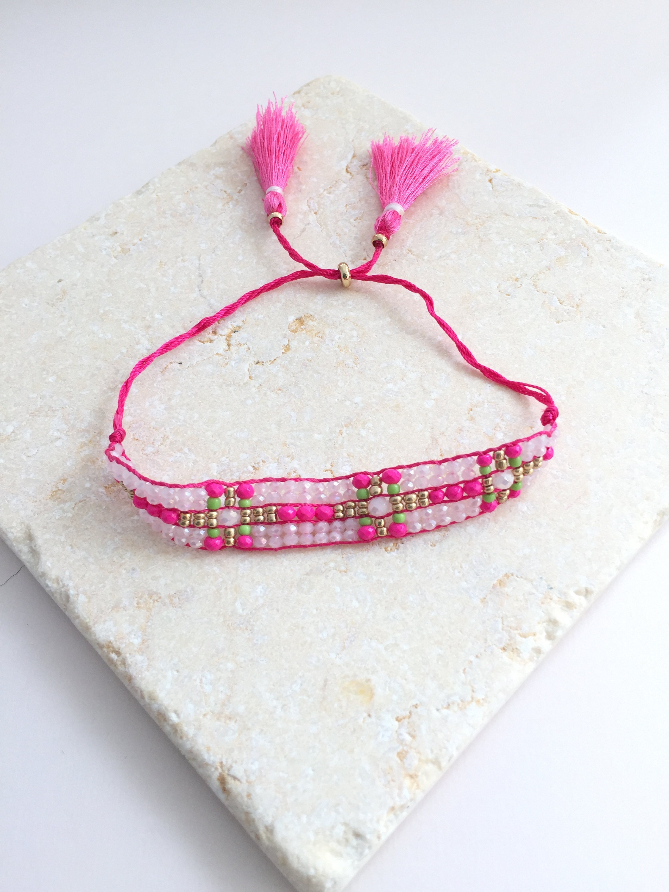 Multi-color Crystal Bead Bracelet,tassel Bracelet,tassel Bead Bracelet ...