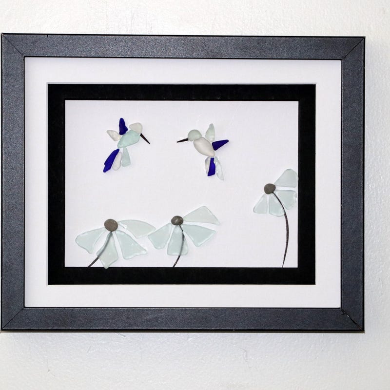 Seaglass Hummingbird - Etsy