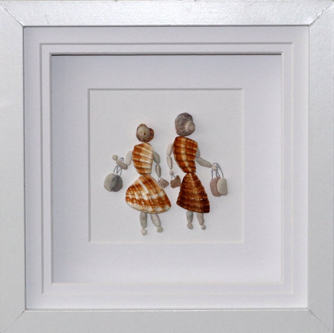 Pebbles & Shells Mother and Daughter-two Sisters-bff-mother's Day Gift ...