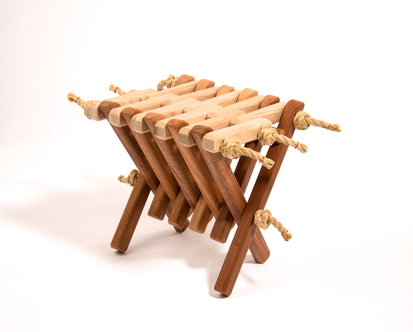 Pioneer Ash-top Folding Hassock Table/stool/foot Rest/ottoman/folding ...