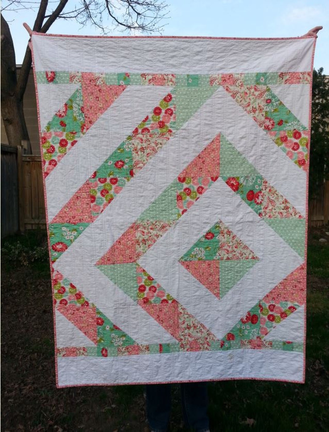 Strawberry Swing - Quilt Pattern - Throw Size Quilt - Etsy